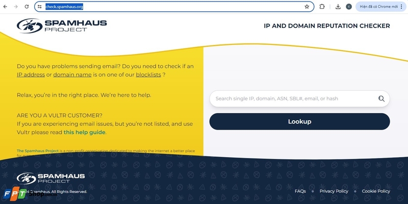 Hướng dẫn check Spamhaus để kiểm tra địa chỉ IP và tên miền