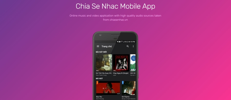 ChiaSeNhac: Nền tảng nghe nhạc trực tuyến chất lượng cao