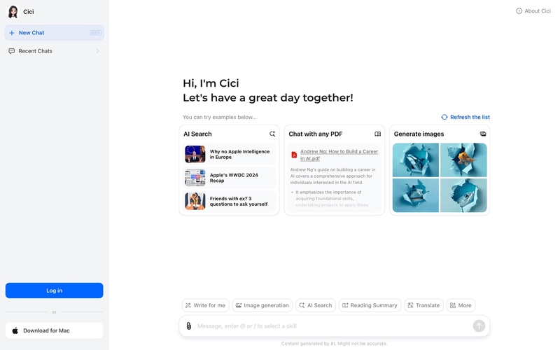 Cici AI là gì? Trợ lý ảo hỗ trợ bạn viết, trò chuyện và làm việc