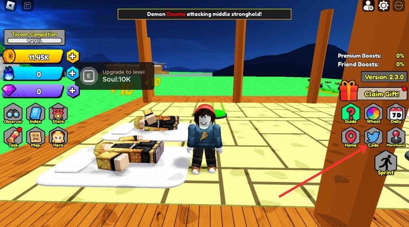 Sưu tập ngay bộ code Demon Slayer War Tycoon tháng 11/2024