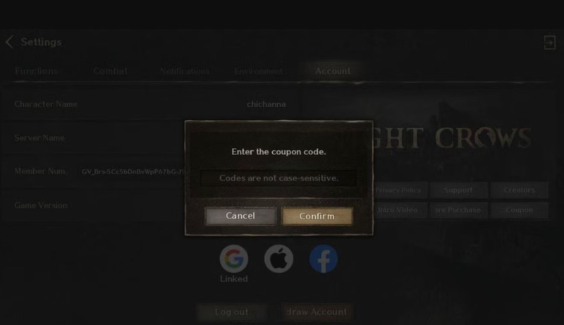 Danh sách các mã code Night Crows mới nhất tháng 11/2024