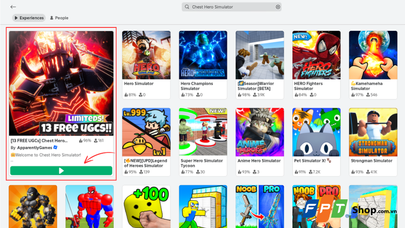 Nâng cấp trang bị với code Chest Hero Simulator mới nhất 2025