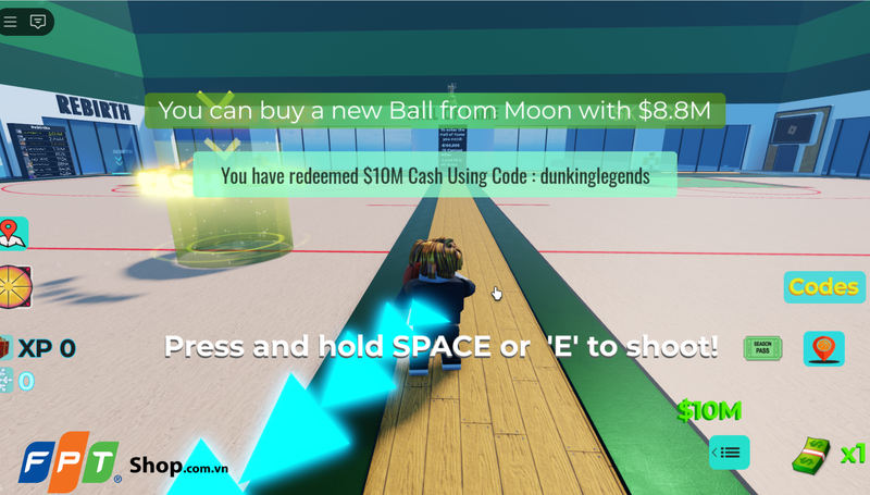 Update code Dunking Simulator mới nhất 2026 từ nhà phát hành