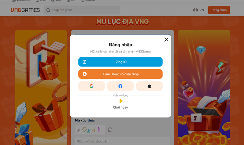 Code MU Lục Địa VNG mới nhất 01/2026 nhận quà siêu hấp dẫn