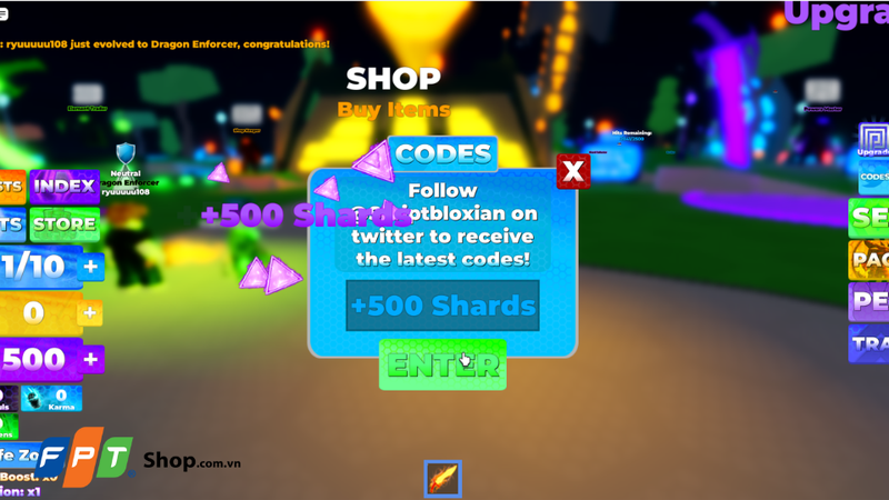 Thăng cấp level từ code Ninja Legend 2 mới nhất tháng 8/2024