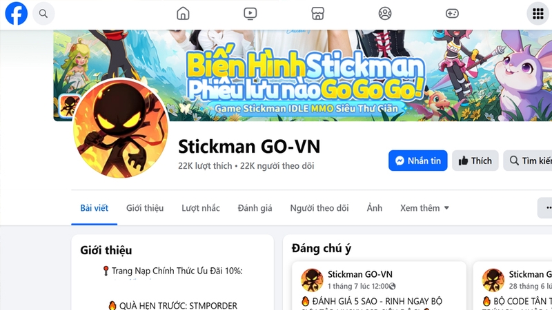 Code Stickman GO mới nhất 12/2025 và cách nhập miễn phí