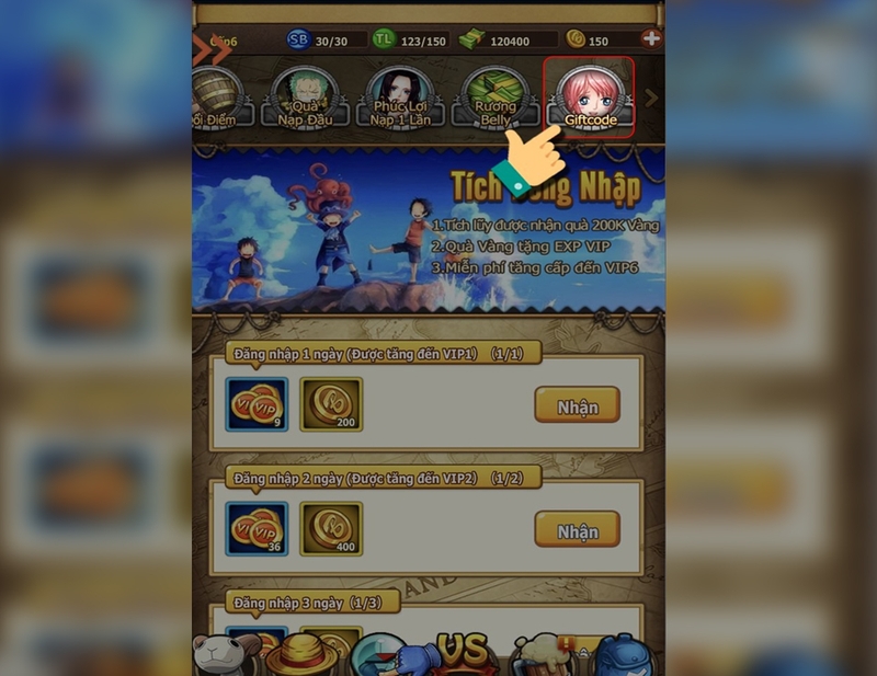 Cách nhập code Vua Hải Tặc CMN để rinh về nhiều phần quà hấp dẫn