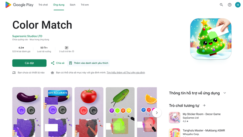 Color Match - Game giải trí nhẹ nhàng dành cho người yêu màu sắc