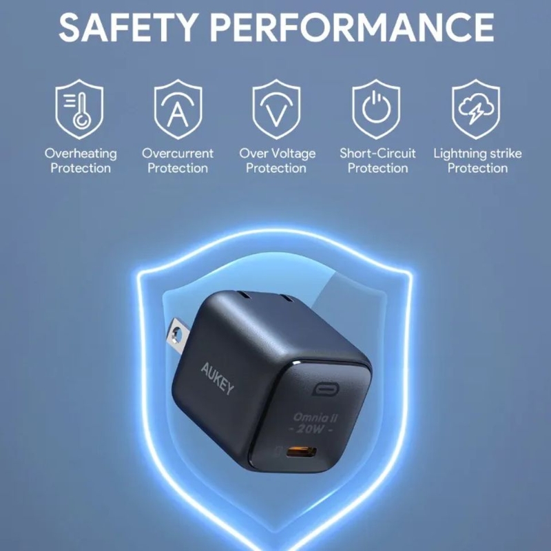 Củ sạc nhanh 1 cổng 20W USB-C PD PA-B1T Aukey chính hãng, giá rẻ