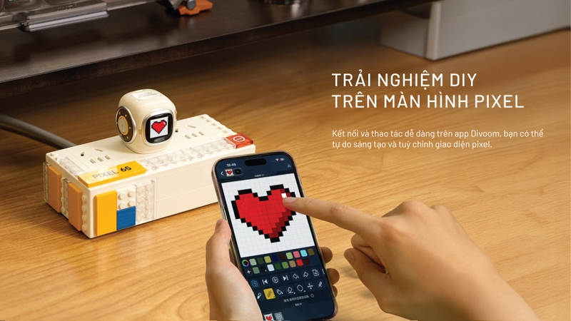 Củ sạc nhanh 1 cổng Robot Dipow 35W USB-C chuẩn PD/PPS Divoom chính ...