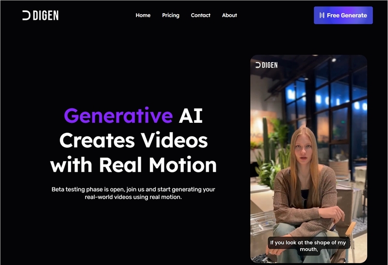 Hướng dẫn sử dụng Digen AI: Chuyển ảnh tĩnh thành video sống động