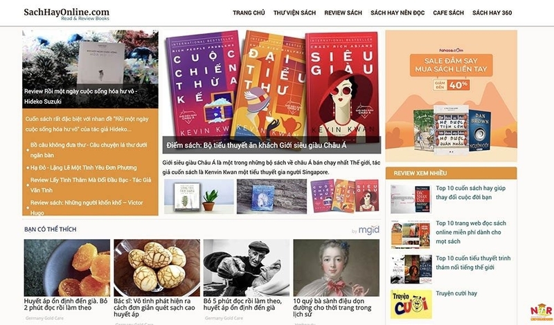 Các website đọc sách online miễn phí được yêu thích nhất 2025