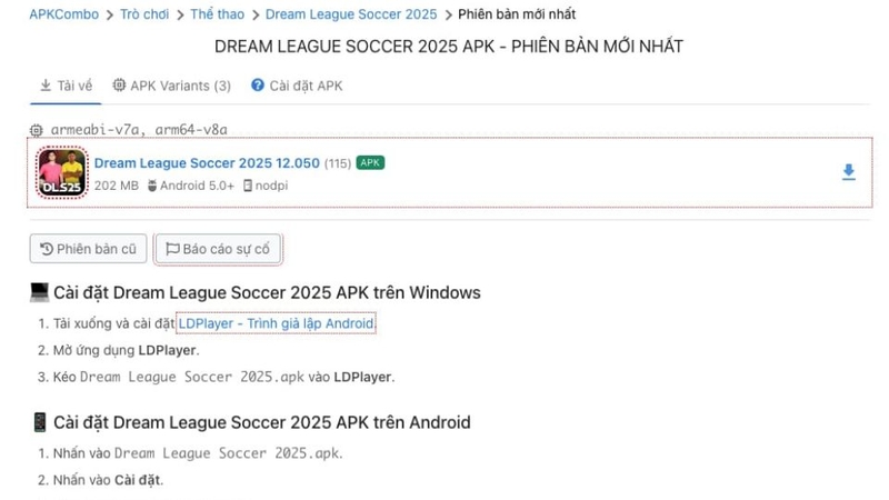 Cách tải DLS 2025 (Dream League Soccer 2025) cho iPhone, Android và máy ...