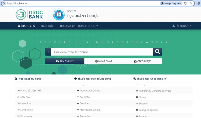 Tìm hiểu ứng dụng Drugbank, tra cứu thông tin từ Bộ Y tế về thuốc và ...