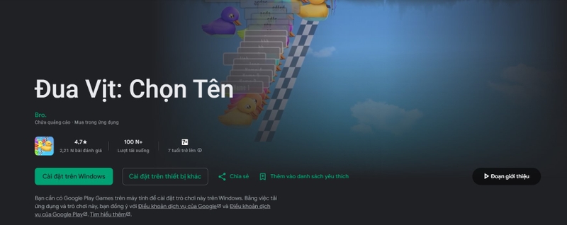 Đua vịt random: Trò chơi chọn ngẫu nhiên vui nhộn hấp dẫn