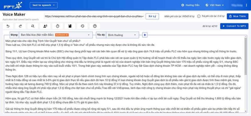 FPT.AI VoiceMaker: Cách tạo giọng đọc review phim siêu chân thực