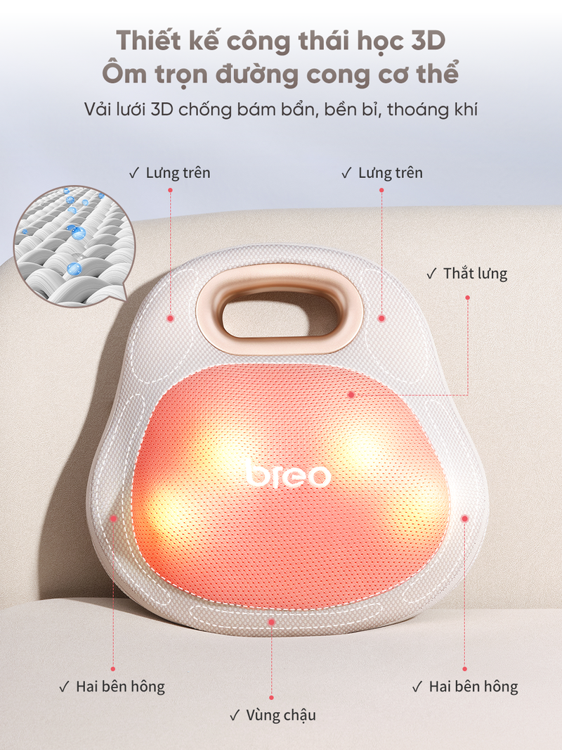 Gối Massage Breo Back Lite chính hãng, giá rẻ