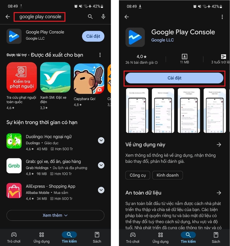 Tải Google Play Console: Công cụ quản lý ứng dụng cho Android