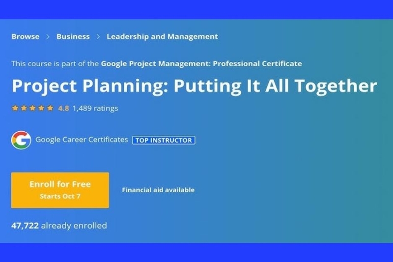 Tìm hiểu thông tin về Google Project Management Certificate