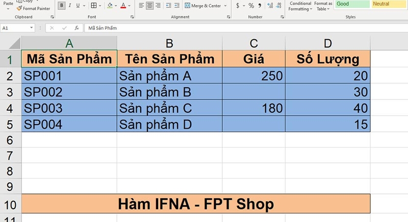 Hàm IFNA trong Excel: Cách xử lý lỗi #N/A thông minh và đơn giản nhất