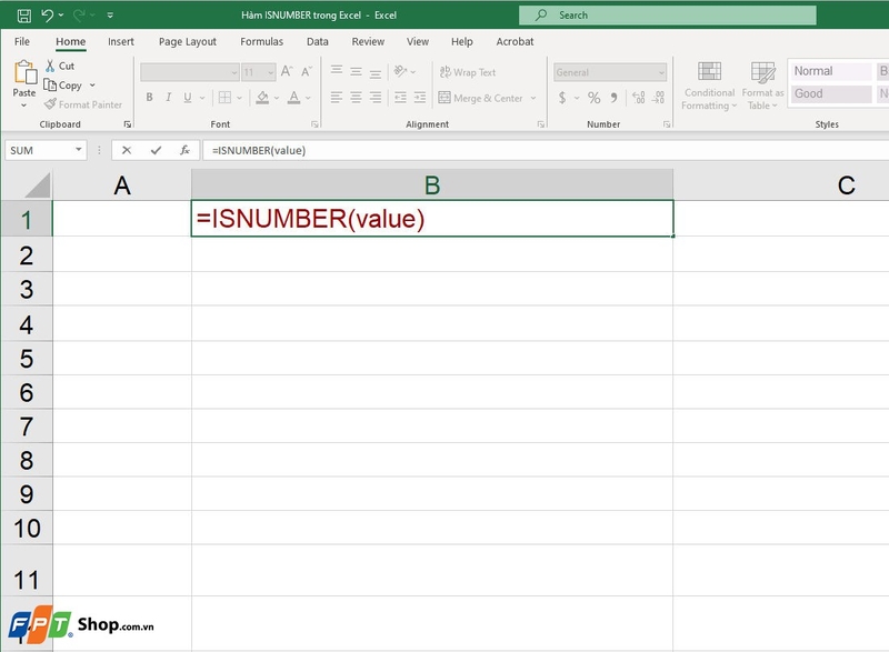 Cách sử dụng hàm ISNUMBER sao cho hiệu quả nhất trong Excel