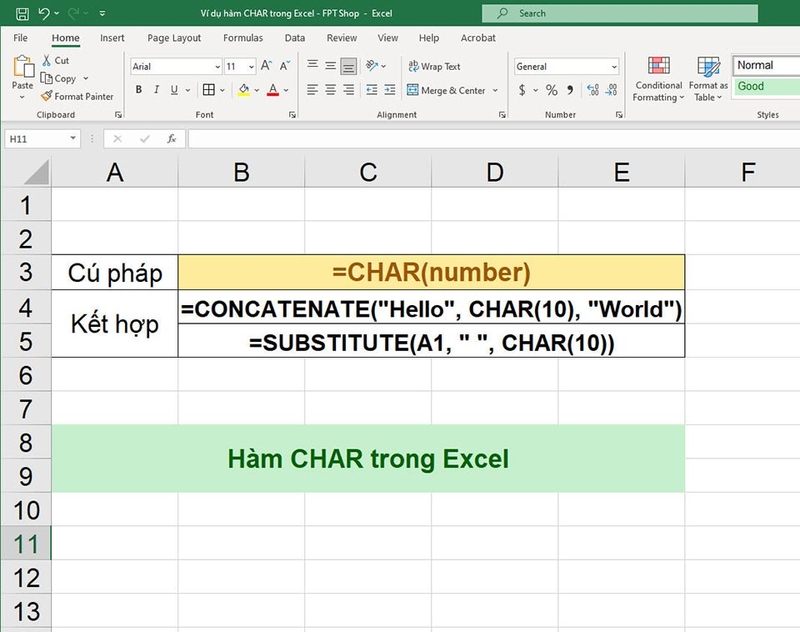 Hàm CHAR là gì? Làm sao để sử dụng hàm này hiệu quả nhất?