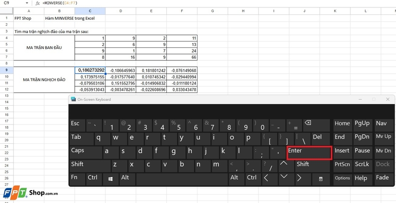 Hướng dẫn cách sử dụng hàm MINVERSE trong Excel bạn nên biết