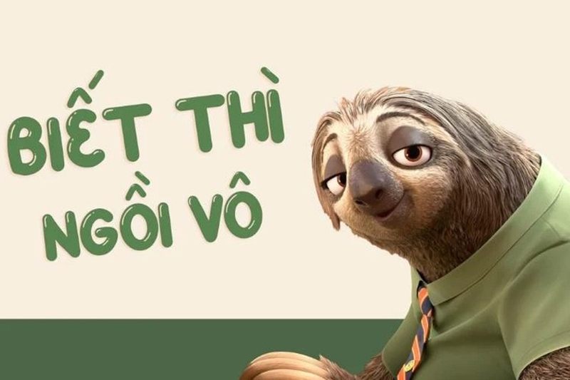 Hình nền meme con lười Flash Zootopia hot trend cho desktop