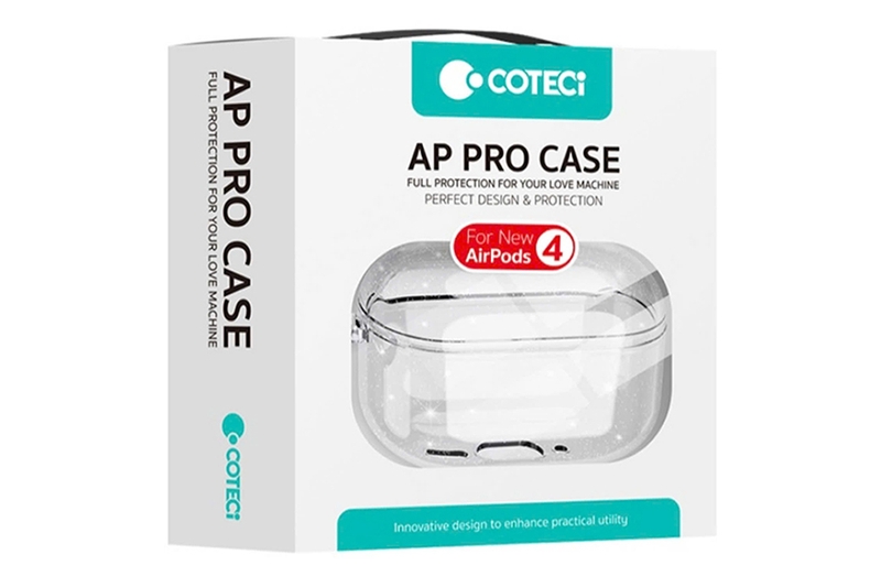 Hộp đựng tai nghe AirPods 4 Coteci chất liệu nhựa