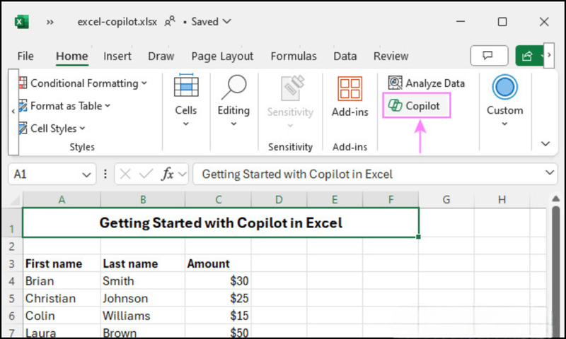 Hướng dẫn sử dụng Copilot trong Excel hỗ trợ làm việc thuận tiện hơn