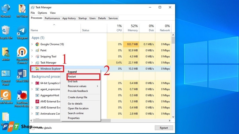 Sửa lỗi không xóa được file trong thùng rác trên Windows 10