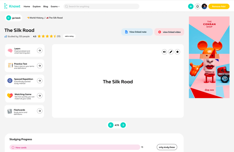 Knowt - ứng dụng thay thế Quizlet đơn giản và phổ biến