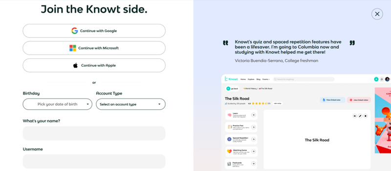 Knowt - ứng dụng thay thế Quizlet đơn giản và phổ biến