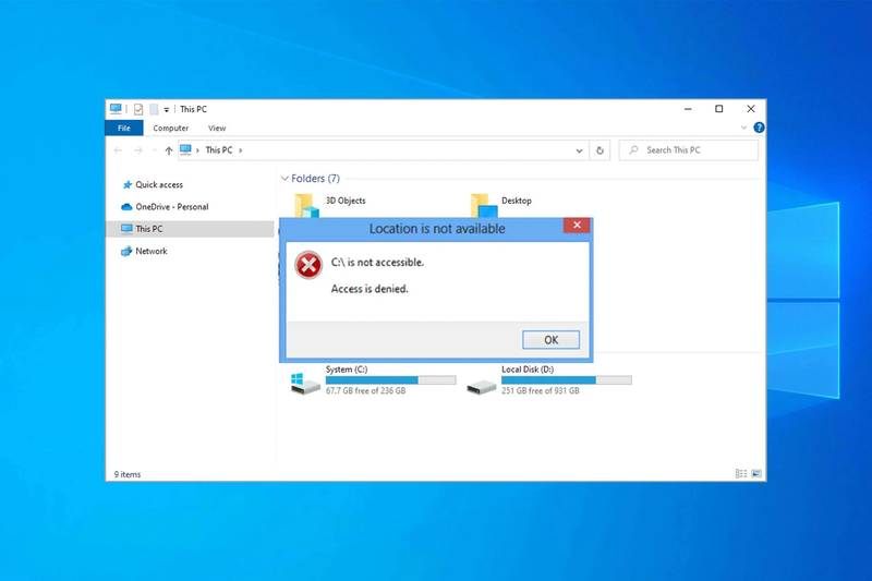 Cách Khắc Phục Lỗi Access is Denied Trên Windows 11 hiệu quả