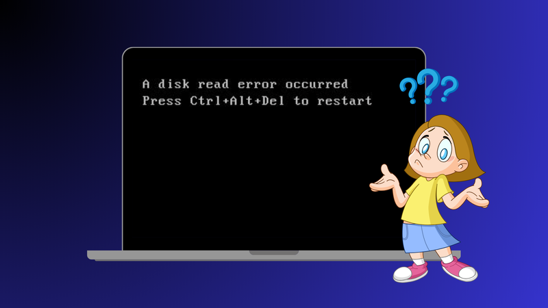 Hướng dẫn cách khắc phục lỗi A Disk Read Error Occurred Win 10