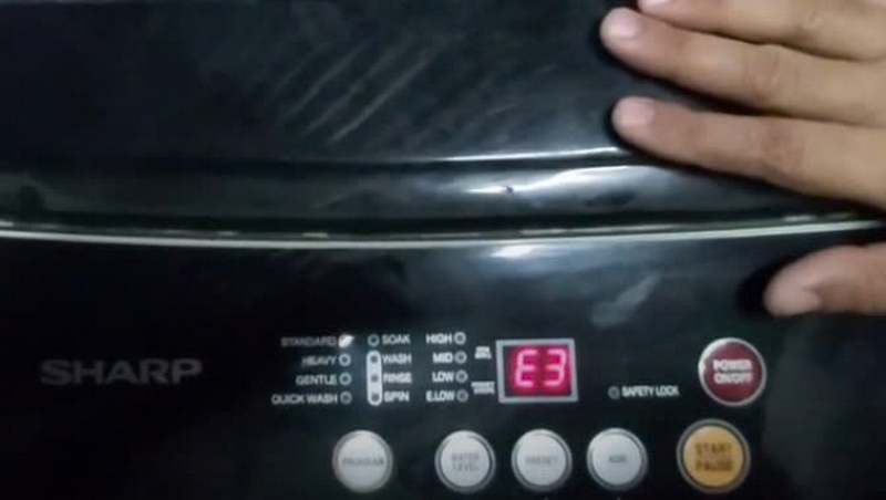 Lỗi E3 máy giặt Sharp là bị gì? Có nguy hiểm không? Chi phí sửa bao nhiêu?