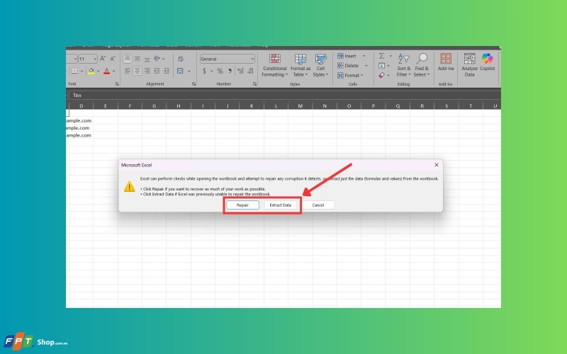 Cách sửa lỗi Errors were detected while saving file trong Excel