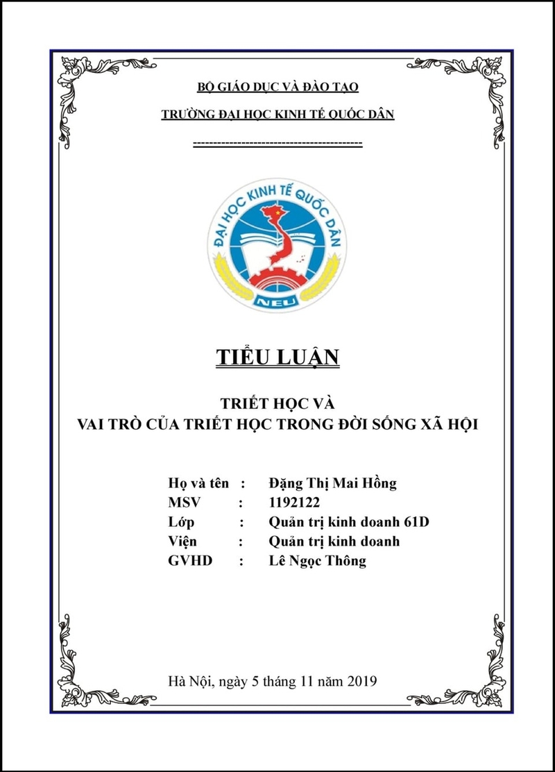 Lưu ngay 100+ mẫu bìa tiểu luận đẹp, ấn tượng, giúp bạn nâng cao tính ...