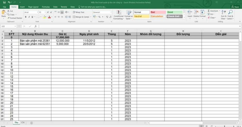 Giới thiệu các mẫu file Excel quản lý thu chi công ty phổ biến nhất ...