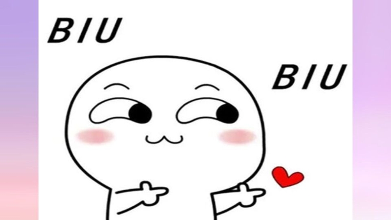 Meme thả tim thể hiện sự yêu thương quý mến của người gửi