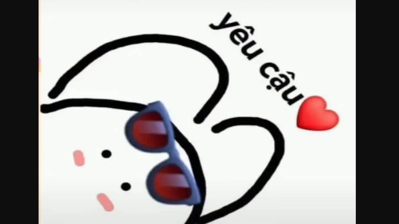 Meme thả tim thể hiện sự yêu thương quý mến của người gửi
