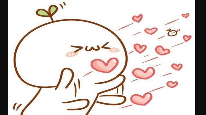 Meme thả tim thể hiện sự yêu thương quý mến của người gửi