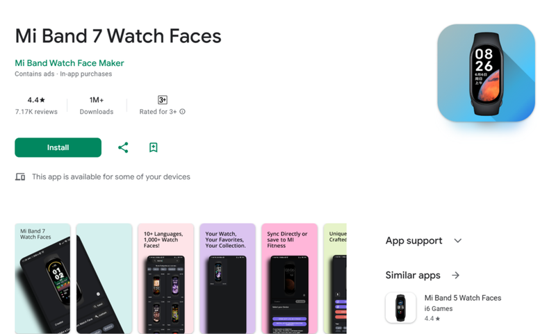 Mi Band 7 Watch Faces: Giúp Mi Band thêm cá tính