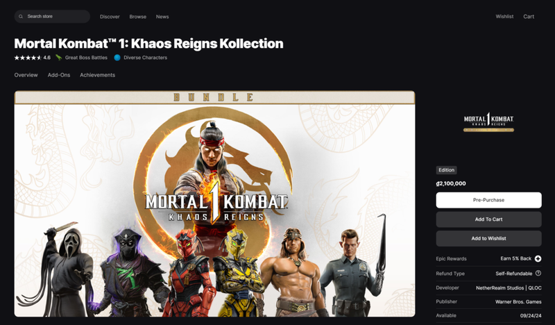 Mortal Kombat 1 Pre-Order: Hướng dẫn và thông tin liên quan