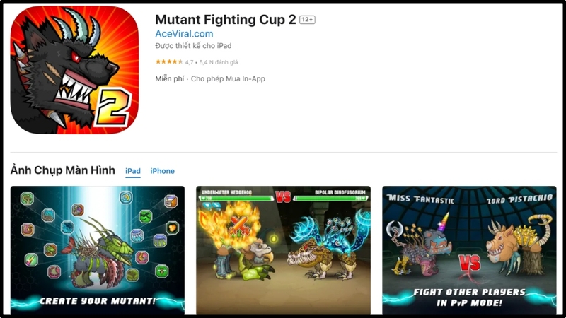 Mutant Fighting Cup 2 - Trải nghiệm chơi game trên nhiều nền tảng