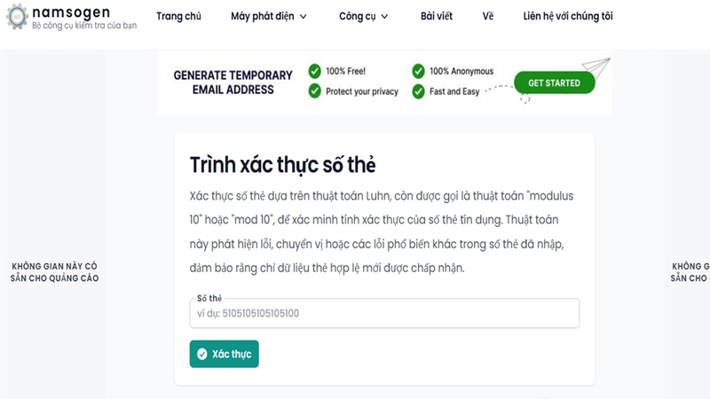 Có nên dùng Namso Gen - công cụ tạo số thẻ tín dụng ảo không?