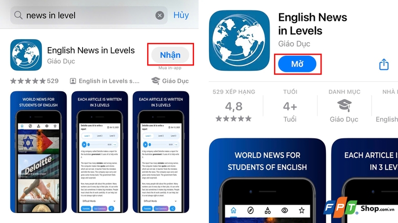 News in Levels - Ứng dụng học tiếng Anh qua tin tức hiệu quả