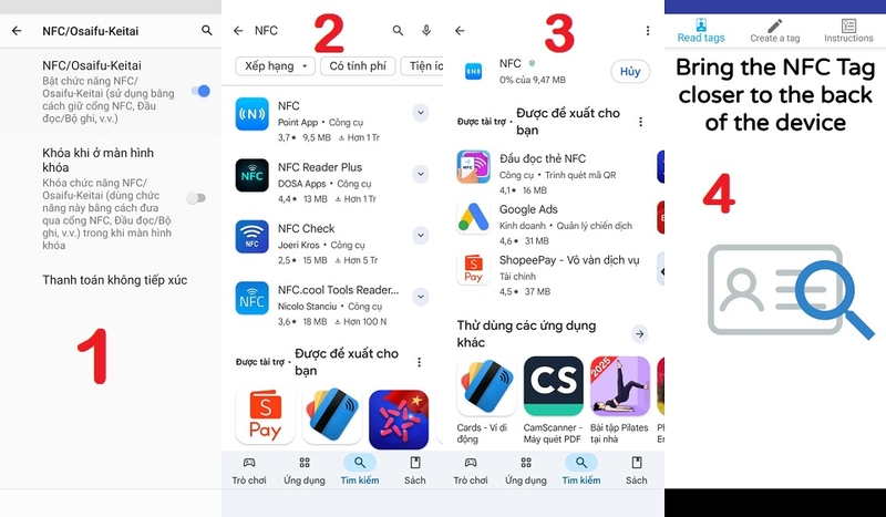 Ứng dụng NFC trên Android: Cách tải app và ứng dụng thực tế