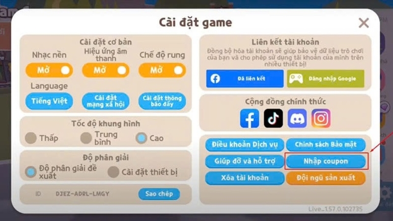 Hướng dẫn nhập code Play Together VNG chi tiết từ A - Z