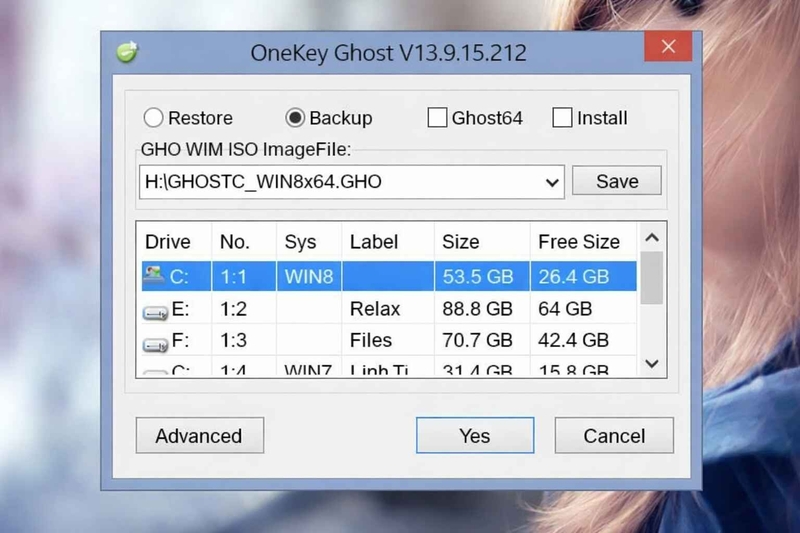 Tải ngay phần mềm Onekey Ghost 64 bit giúp sao lưu máy tính hiệu quả